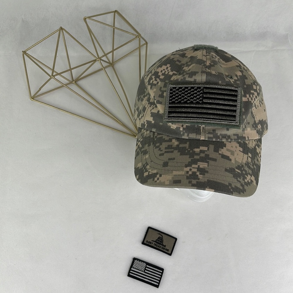 Digital Camo Velcro Patch Adjustable Hat - Gem